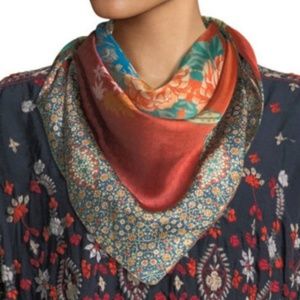 Johnny Was | Accessories | Johnny Was Peacock Silk Twill Scarf | Poshmark